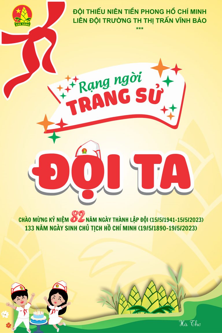 BST banner/poster Ngày thành lập Đội 15/5 thu hút 2025